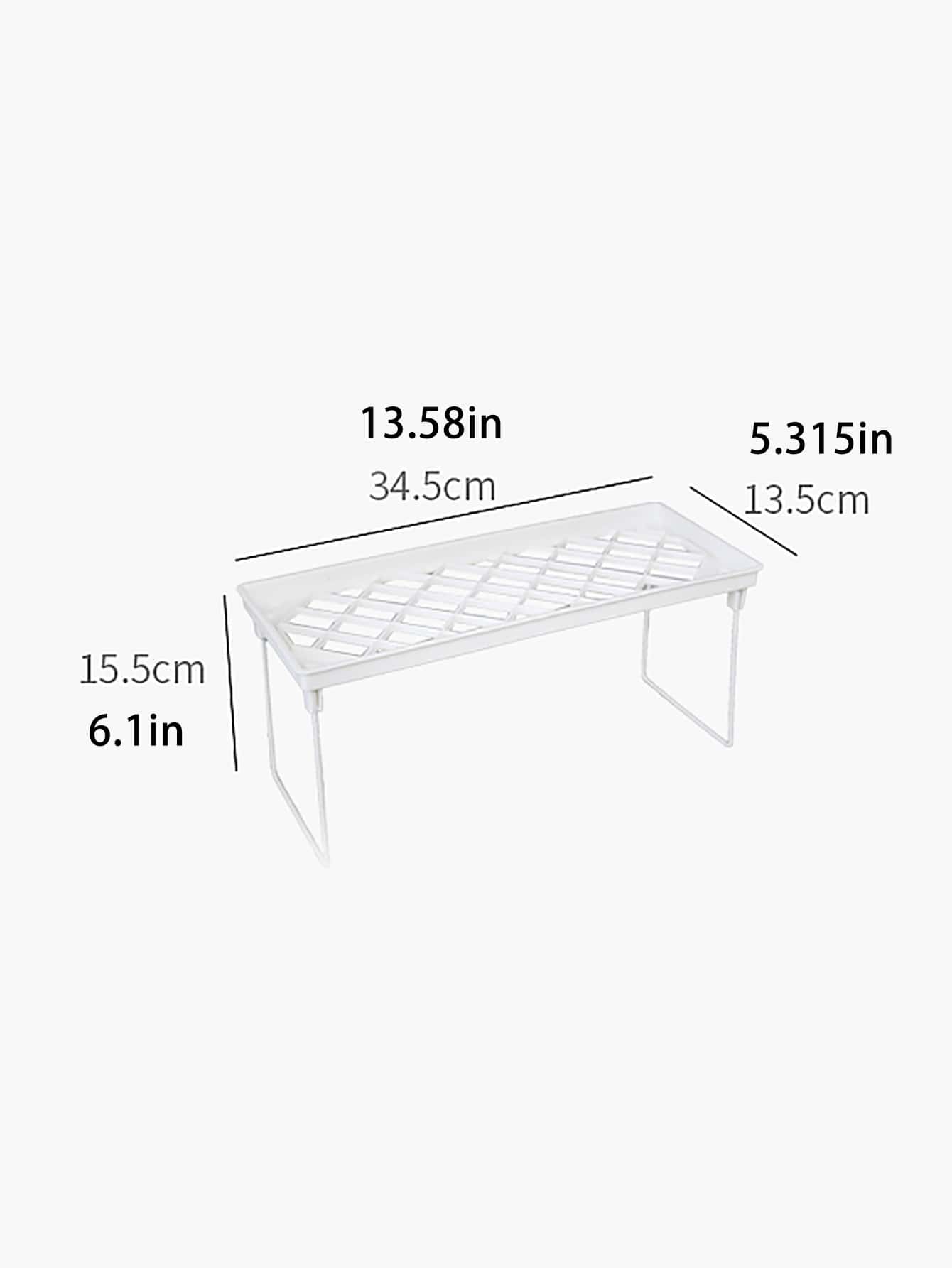 1pc Plain Storage Rack, Plastic White Foldable Multifunction Desktop ...