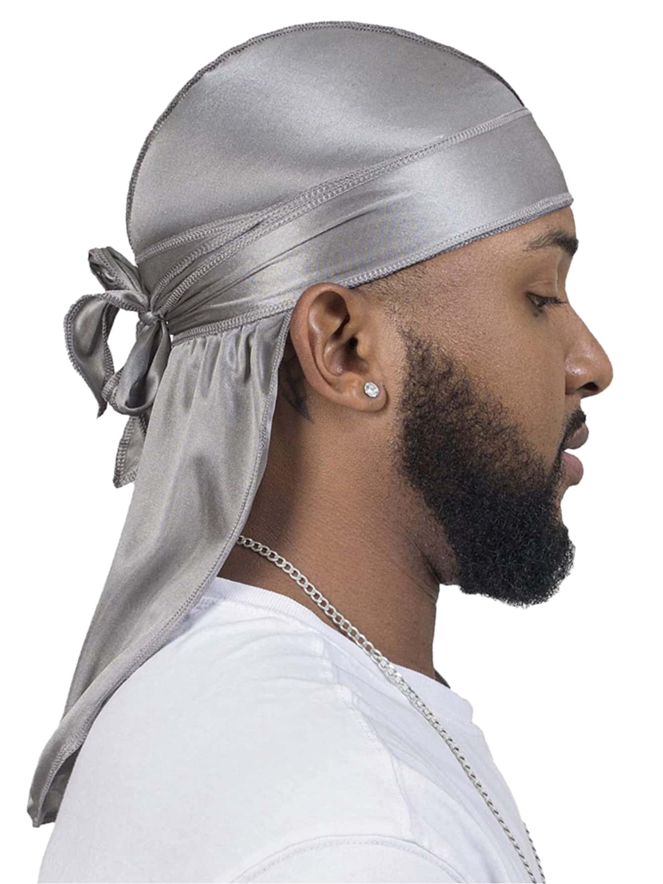 1pc Men Solid Casual Style Durag, For Daily Life