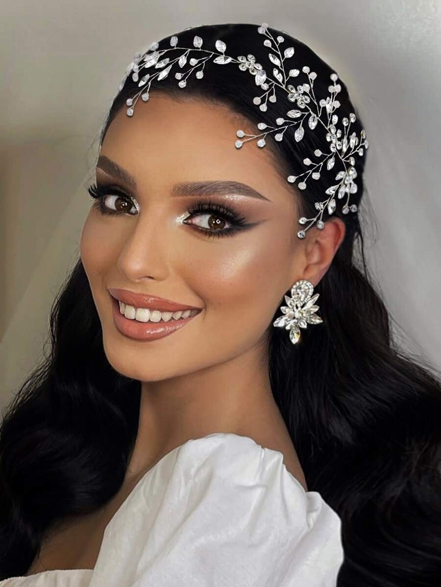 1pc Rhinestone Bridal Headband, Shiny Wedding Hair Accessory ...