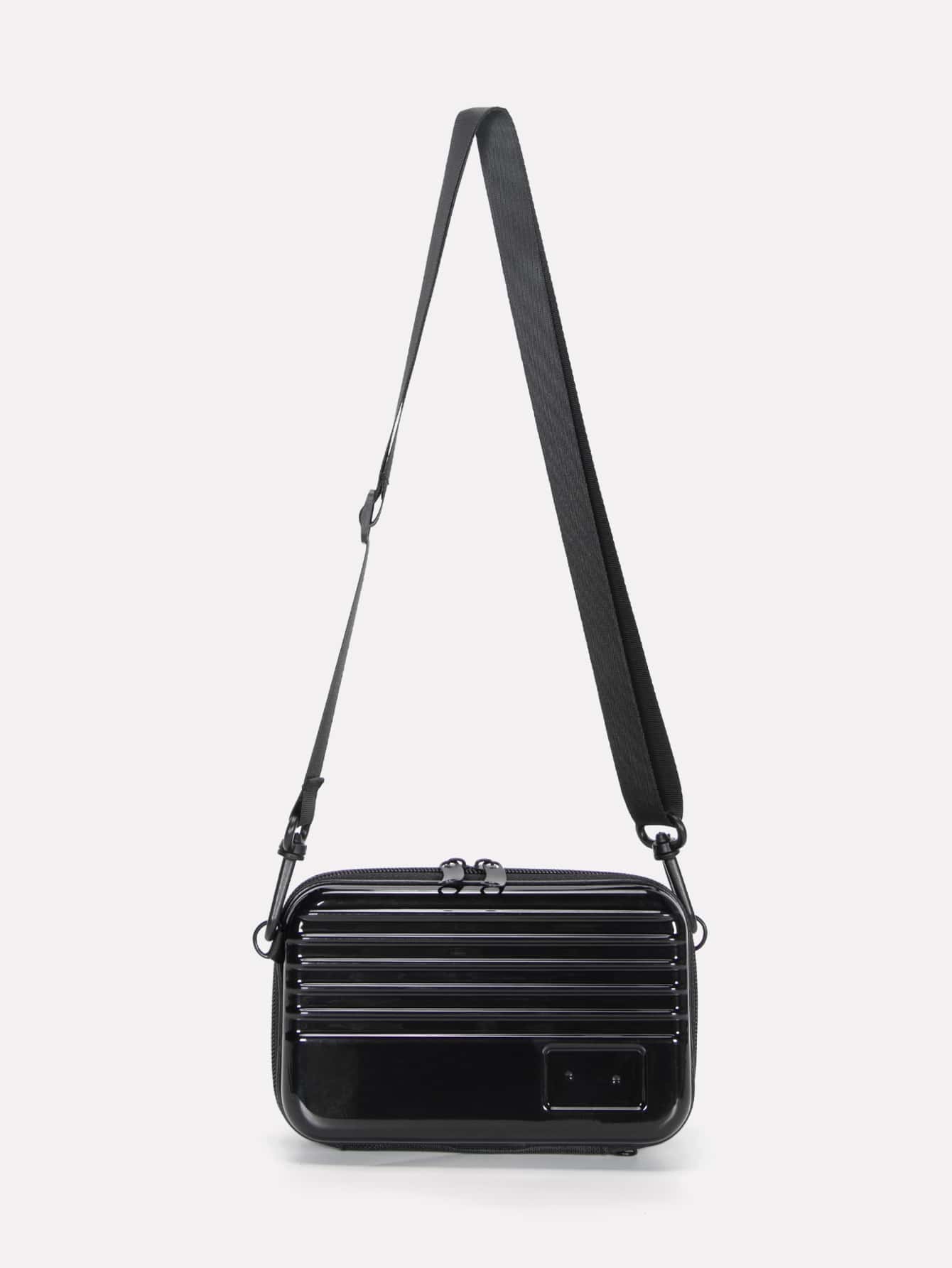 Fashionable Mini Luggage Style Crossbody Bag, Hard Shell Shoulder Bag ...
