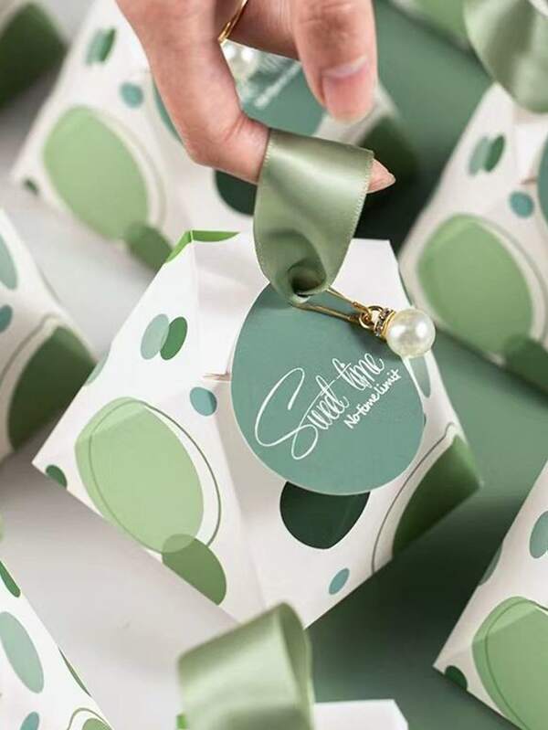 5pcs/set Paper Gift Wrapping Box, Geometric Pattern Gift Box For Party ...