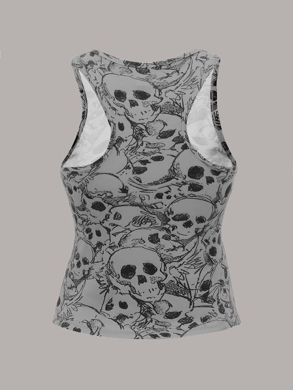 Goth Skull Print Tank Top | SHEIN USA