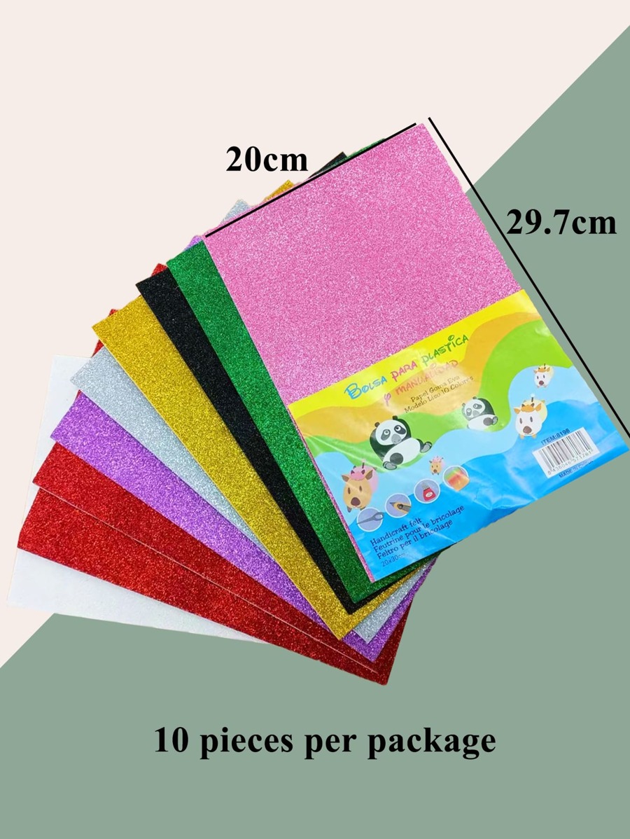 DIY EVA Glitter Sponge Paper With Adhesive, For Handcrafting | SHEIN ...