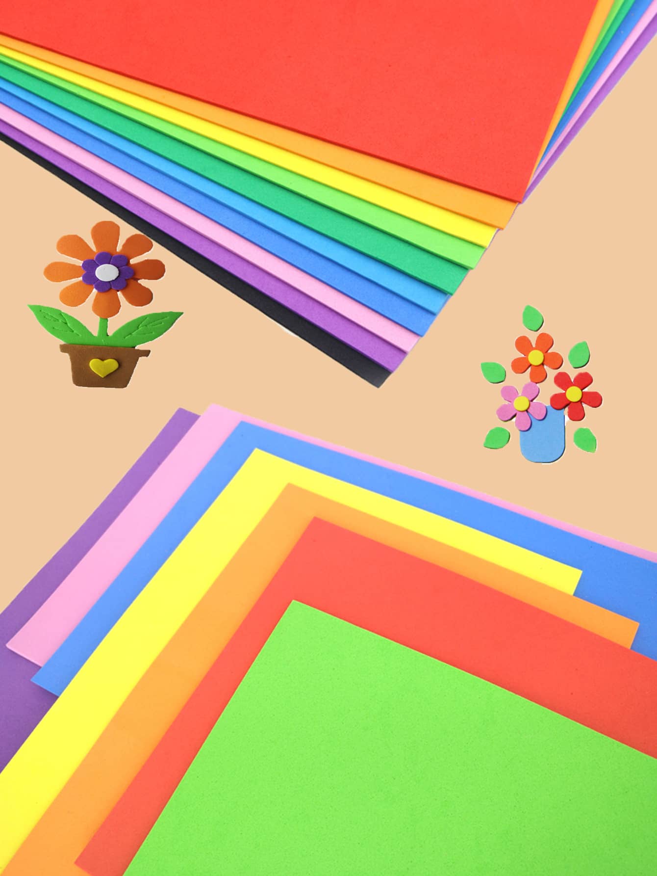 1 Pack Of 10 Sheets, 41.8mm Ordinary Sponge Paper, 10 Colors for Sale ...