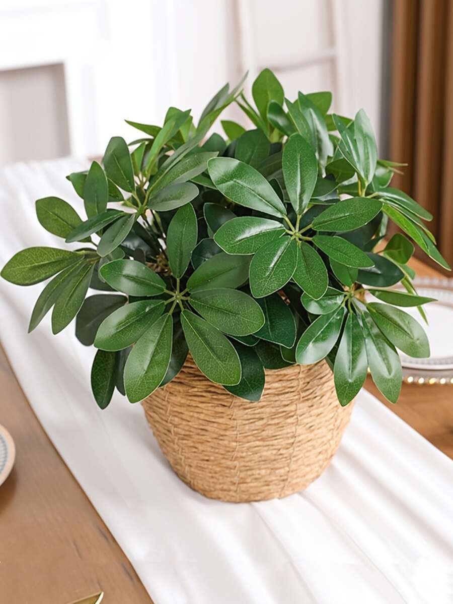 1pc Plastic Artificial Plant, Artificial Leaf Branch For Home Decor ...