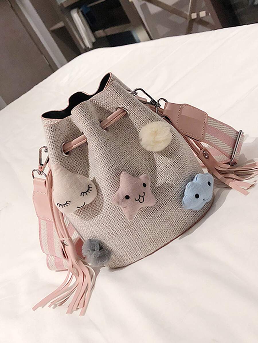 Cartoon Charm Decor Bucket Bag With Inner Pouch Cute | SHEIN USA