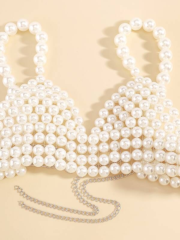 Faux Pearl Beaded Body Chain | SHEIN USA