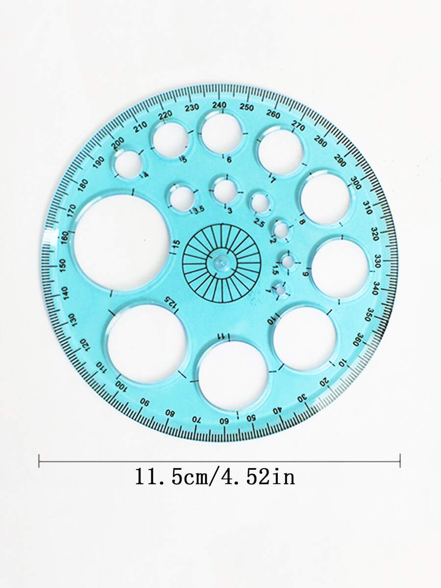 1pc Round Hollow Ruler, Simple Portable Soft Measuring Tool For Student ...