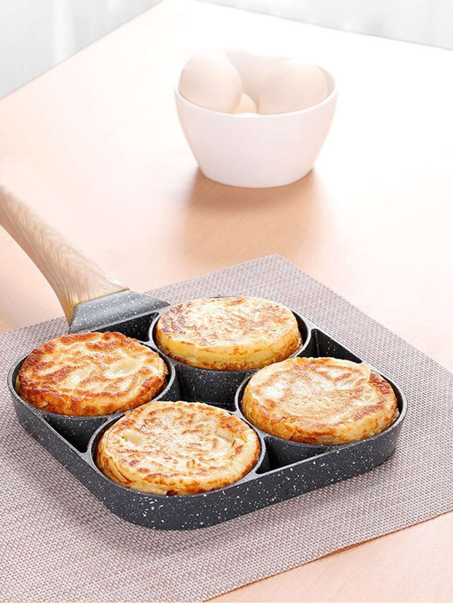 4-Hole Non-Stick Fry Pan - Perfect For Eggs, Pancakes, Burgers & More ...