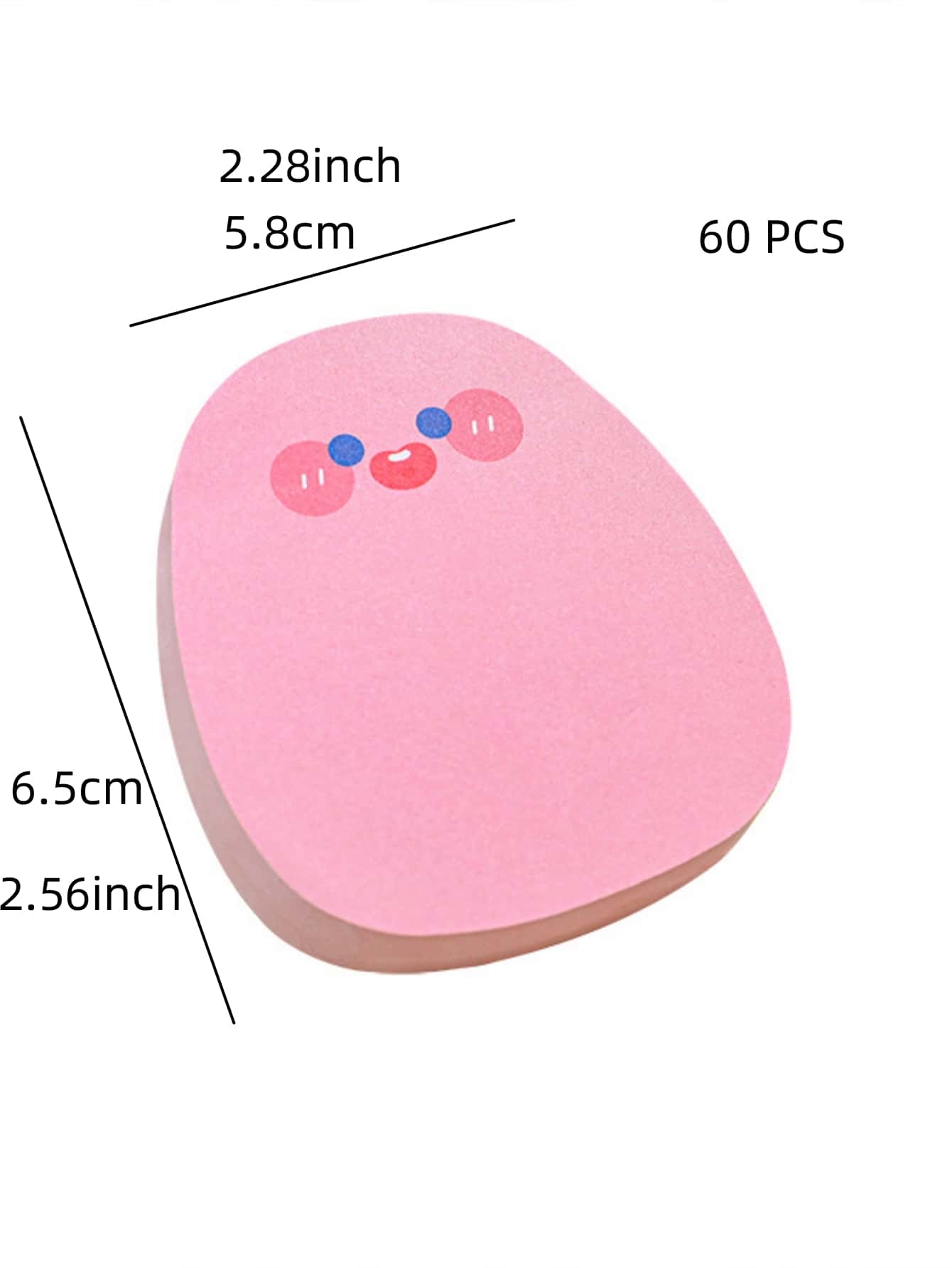 60 Sheets Random Cute Cartoon Color Note,Student Sticky Note Message ...