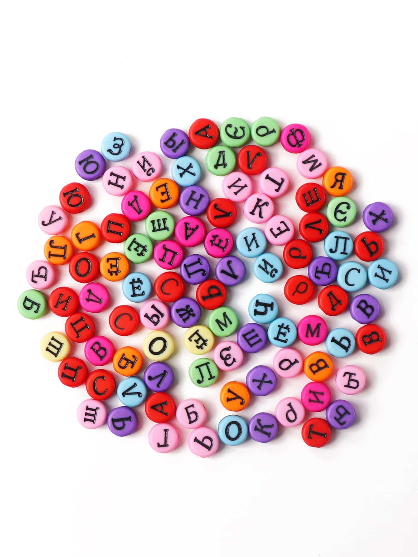 100pcs/set Russian Alphabet Detail DIY Bead | SHEIN USA