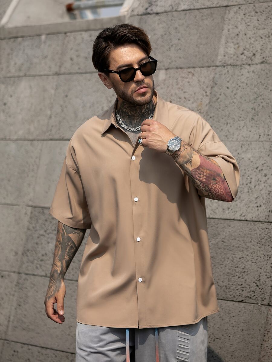 Men Solid Button Up Shirt | SHEIN USA