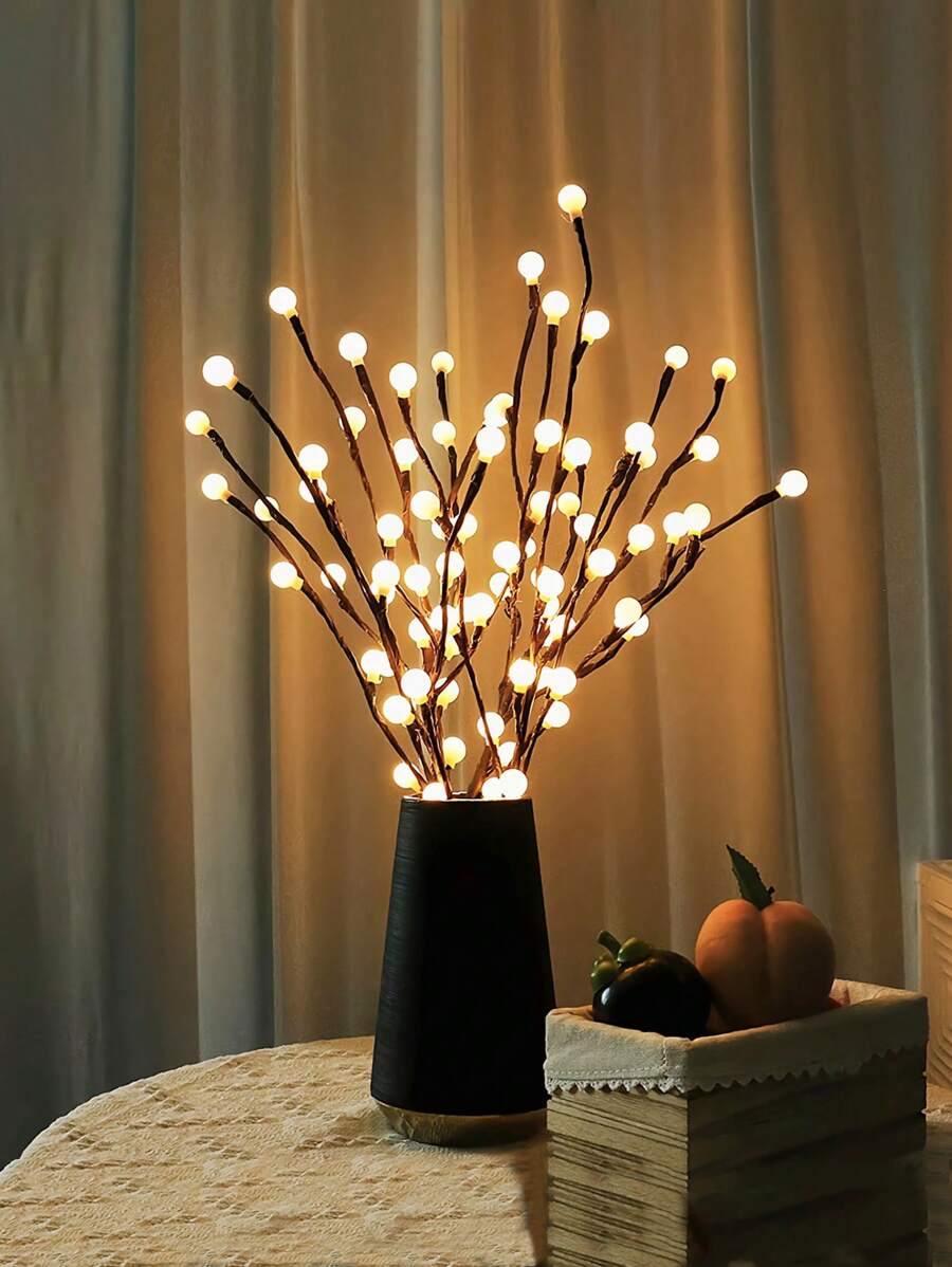 1 pieza Luz esférica de rama con 20 LED blanco cálido, lámpara ...