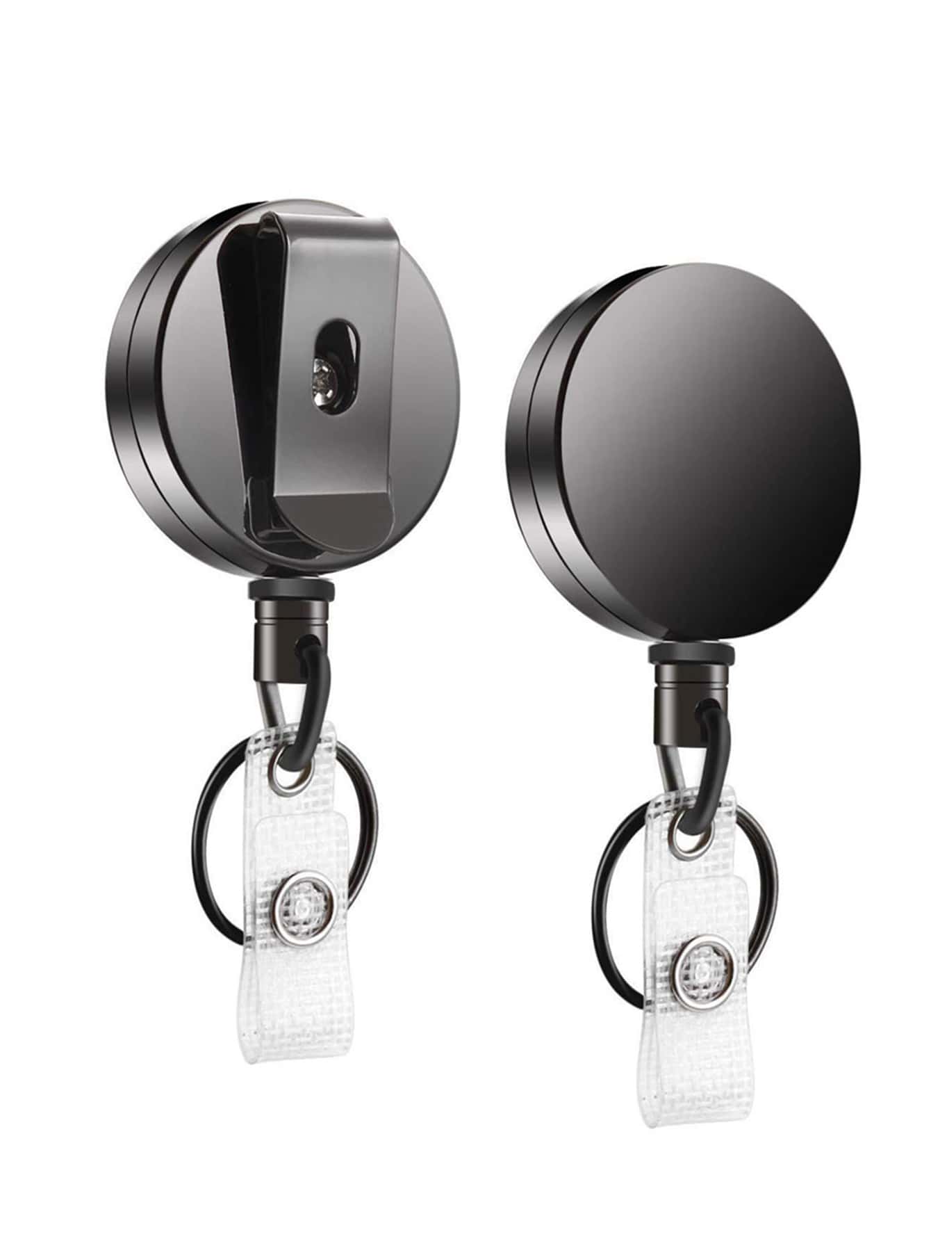 1pc Solid Color Badge Holder, Simple Portable Retractable Name Card ...