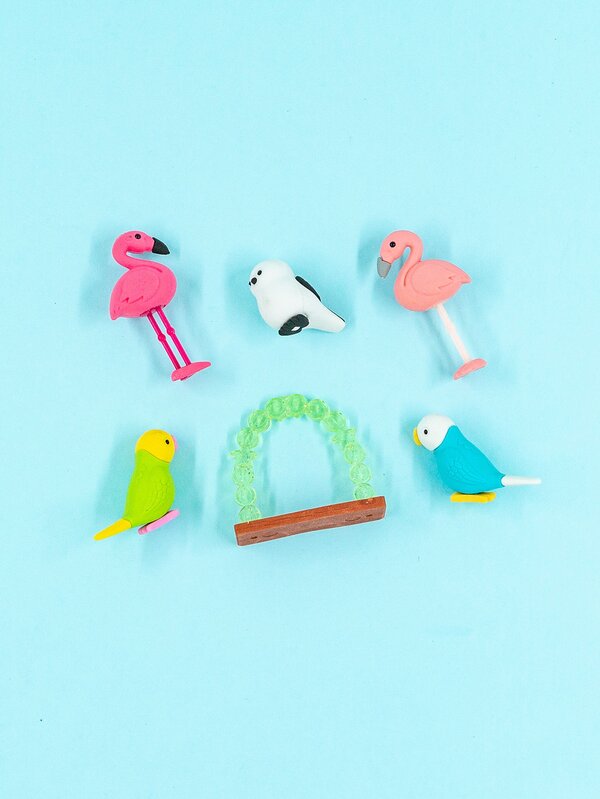 6pcs Bird Design Eraser, Cute Portable Eraser For Student, School ...