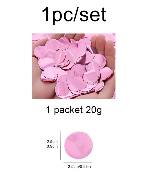 1pack 20g PE Throwing Confetti, Romantic Pink Round Tissue Confetti For ...
