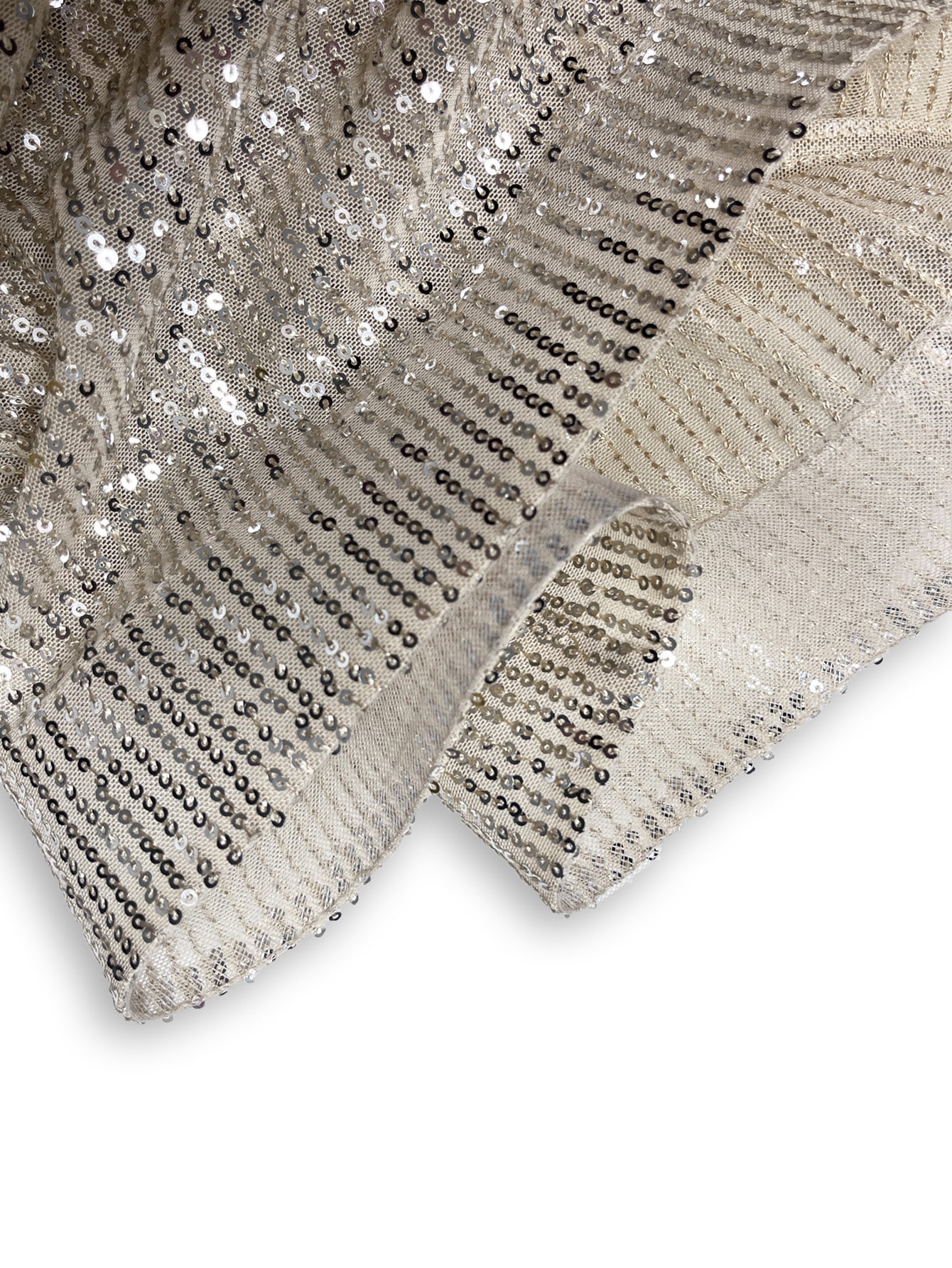 Giffniseti Plus Contrast Mesh Lantern Sleeve Sequin Formal Dress ...