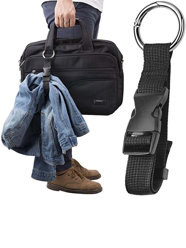 Release Buckle Design Luggage Strap Minimalist Black Luggage Strap ...