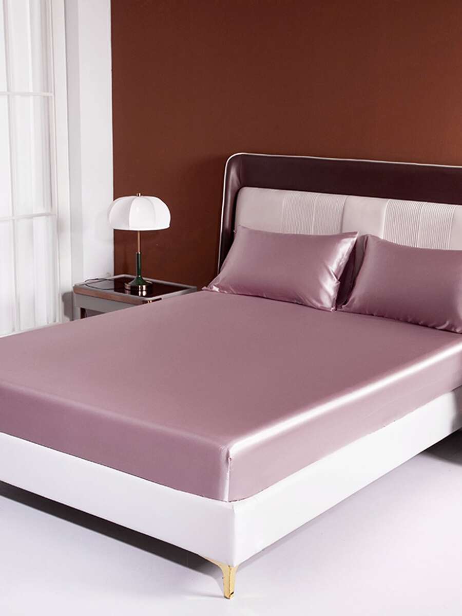 Satin Plain Fitted Sheet | SHEIN USA