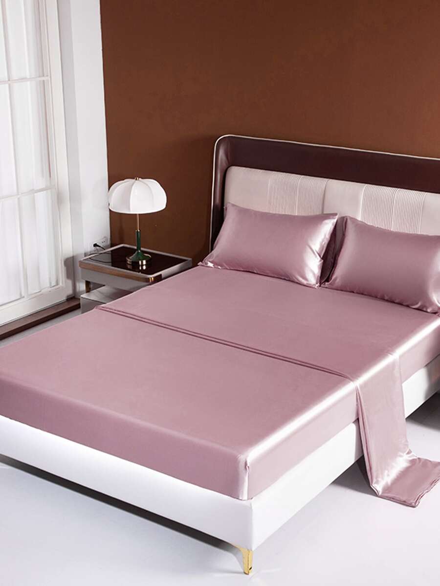 Satin Plain Fitted Sheet | SHEIN USA