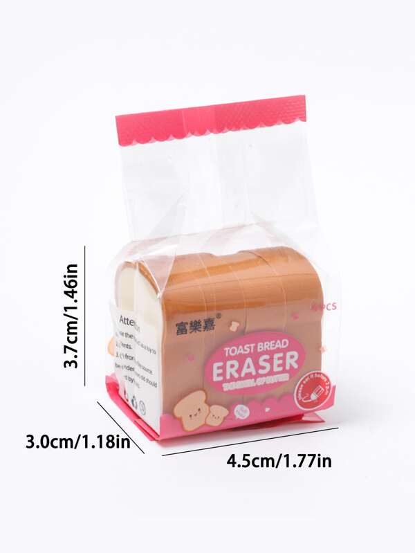 1pack Random Sliced Bread Eraser | SHEIN USA