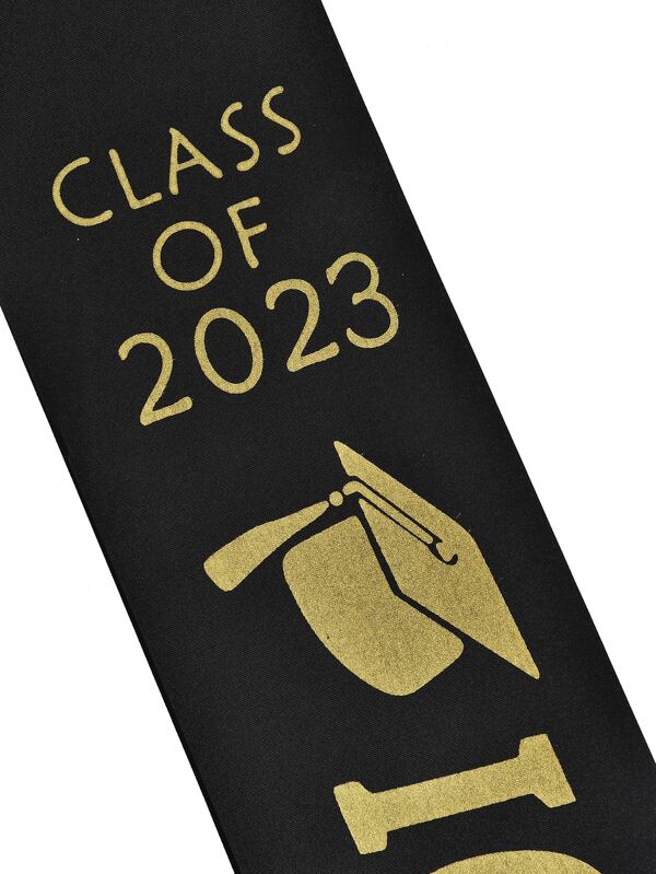 1pc Polyester Sash, Modernist Graduation Hat & Letter Graphic ...