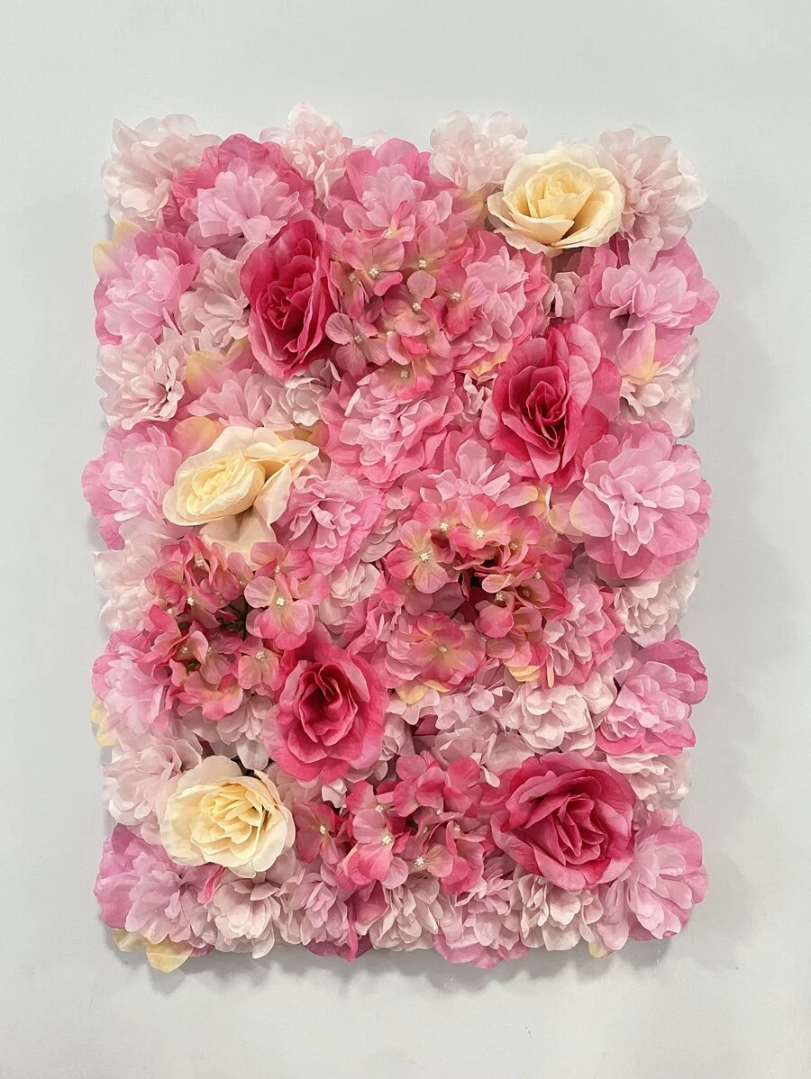 1pc Non-woven Fabric Artificial Flower Wall Panel, Flower Wall Mat For ...