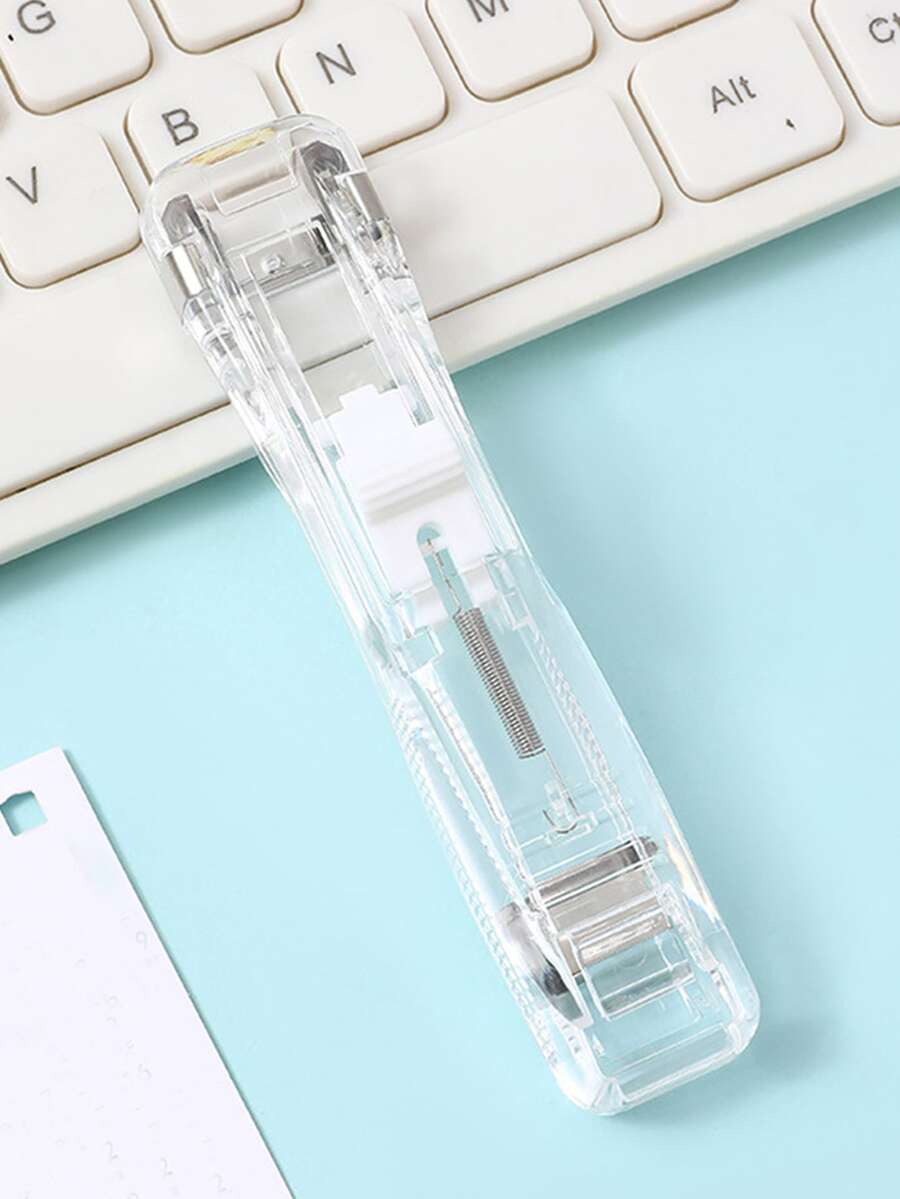 1pc Clear Push Stapler, Simple Portable Push Stapler For School, Office ...