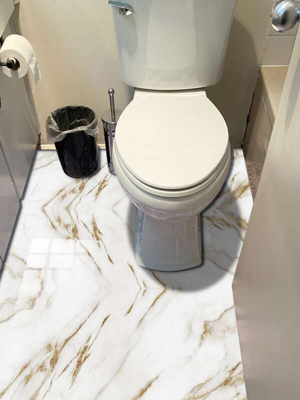 10pcs/set PVC Floor Sticker, Modern Marble Print Removable Peel Stick ...