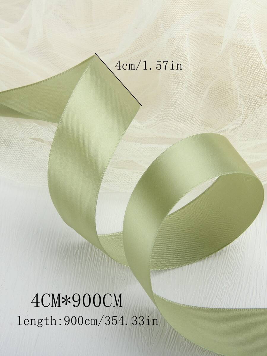 1roll Plain Gift Wrapping Ribbon, Simple Plain Color Polyester Gift ...