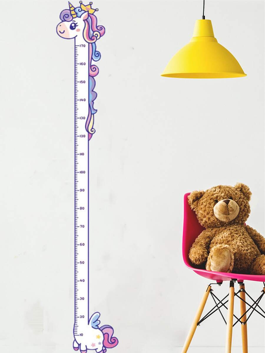 1pc Unicorn Print Height Measurement Wall Sticker, Creative PVC Animal ...