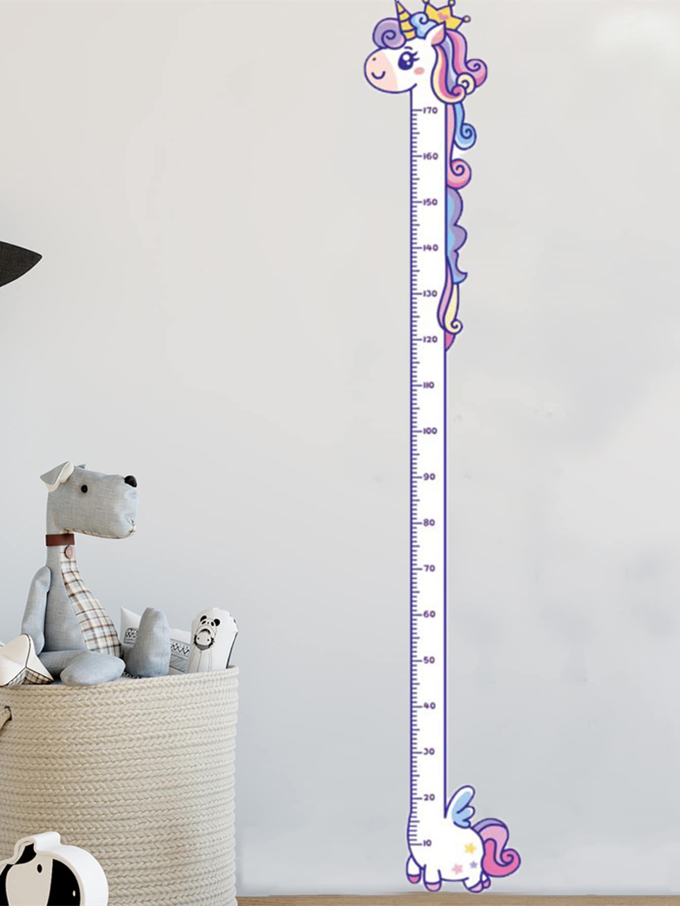 1pc Unicorn Print Height Measurement Wall Sticker, Creative PVC Animal ...