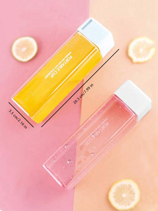 1pc Strap Style Color Random Plastic Water Bottle,Minimalist Clear ...