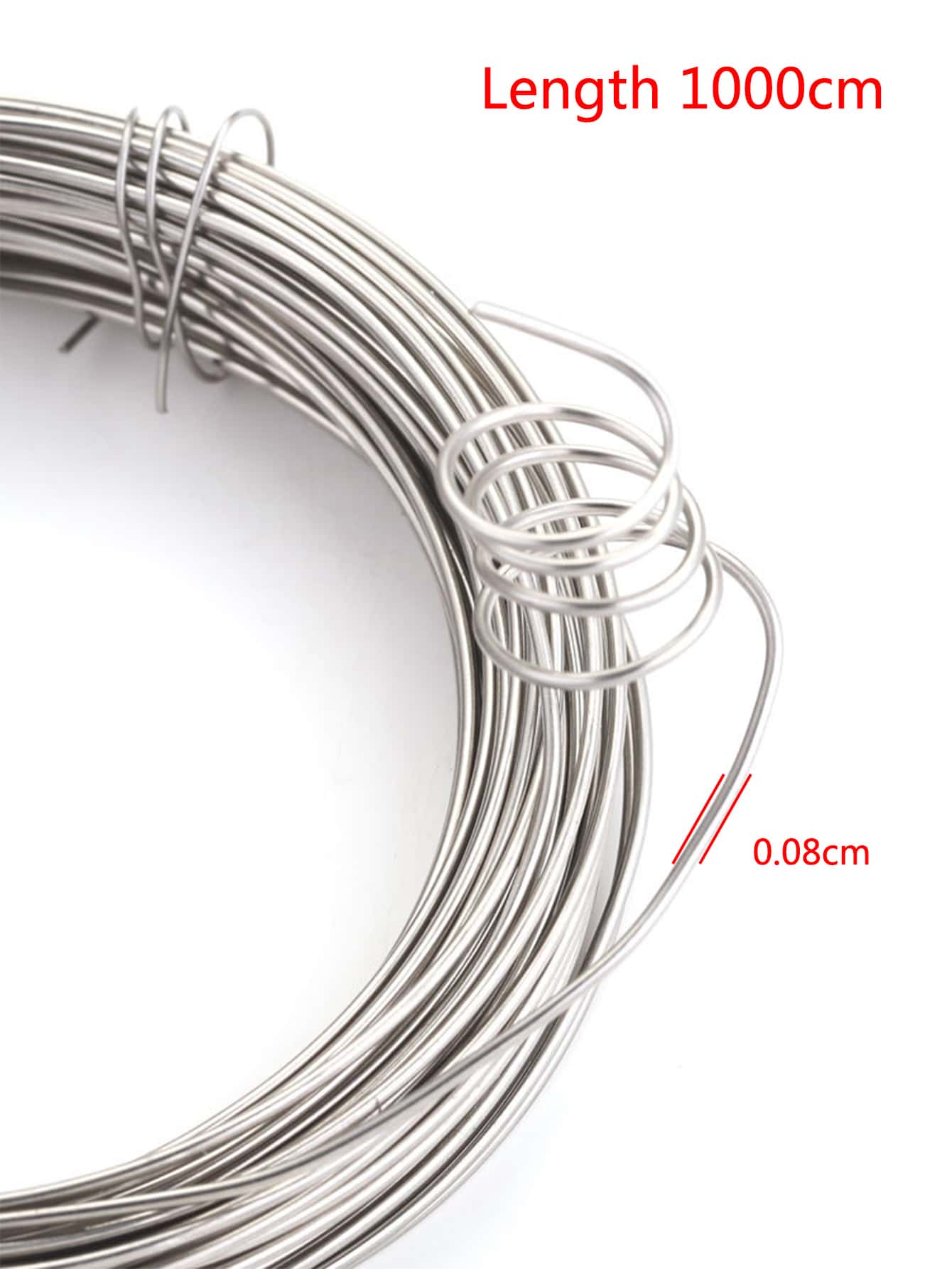 10m/roll Stainless Steel Solid Wire Molded Beading Wire Necklace ...