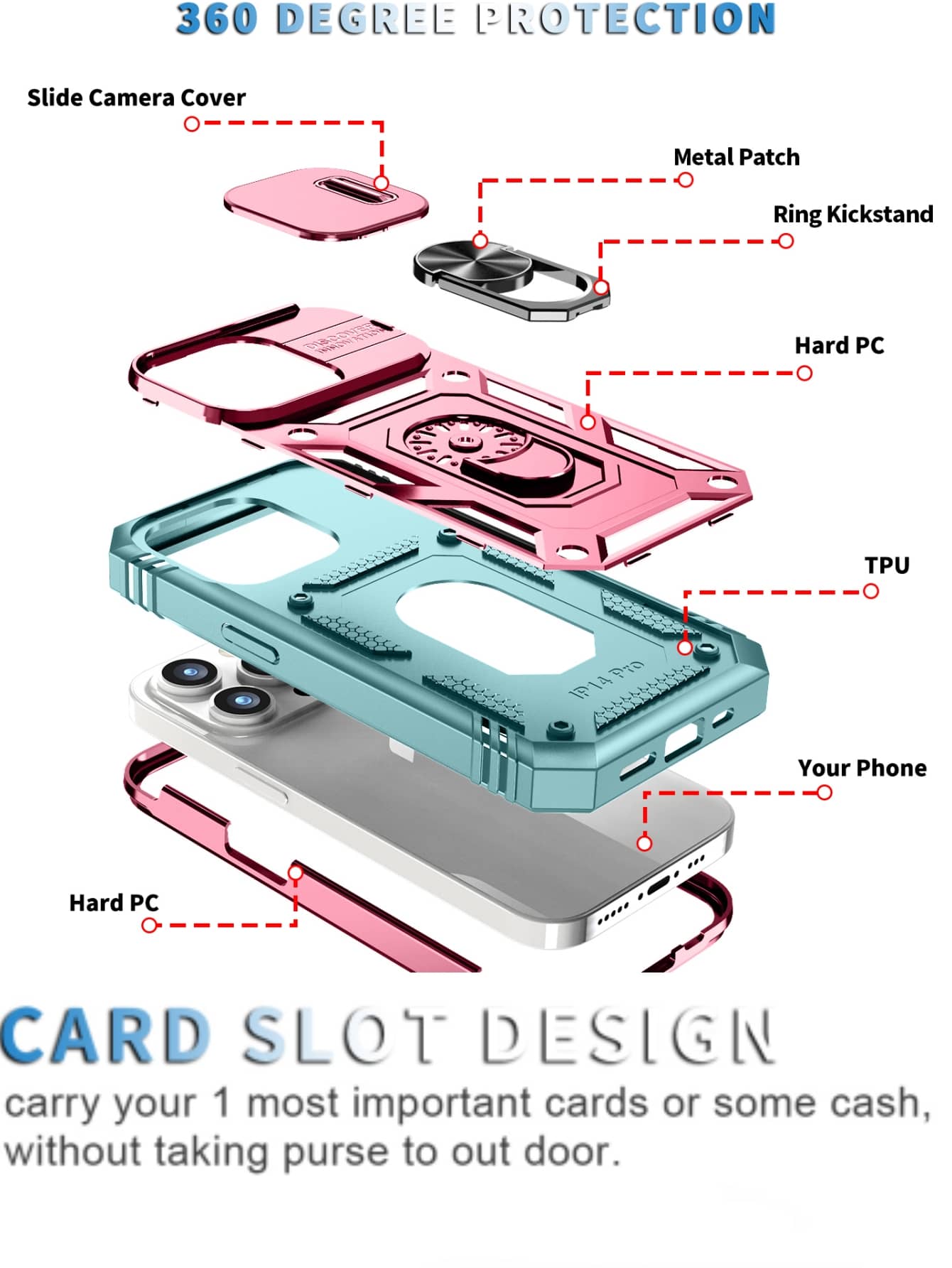 Iphone 16 New Multi-Function 3-In-1 Mobile Phone Case With Suction Cup ...