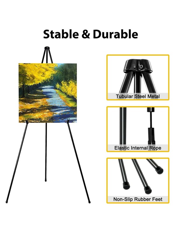 1pc Metal Art Easel Stand With 9 Segments, 169cm In Height And 120cm In ...