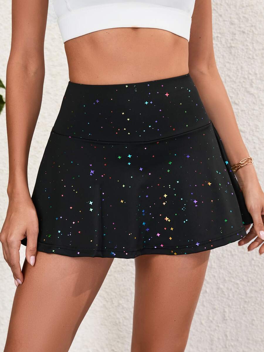 SHEIN Sport Gameset Seamless Star Print Sports Skort | SHEIN USA