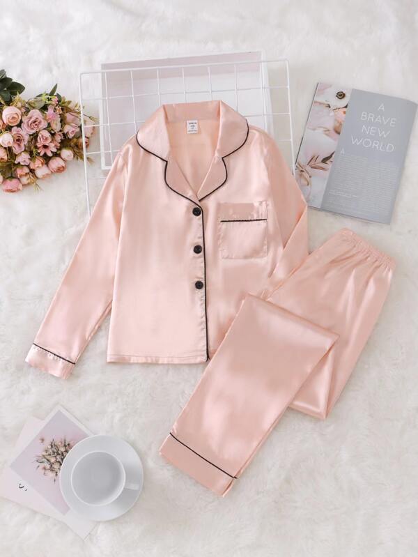 Pyjamas De Couleur Unie Pour Préadolescentes (grandes) Pour La Maison ...