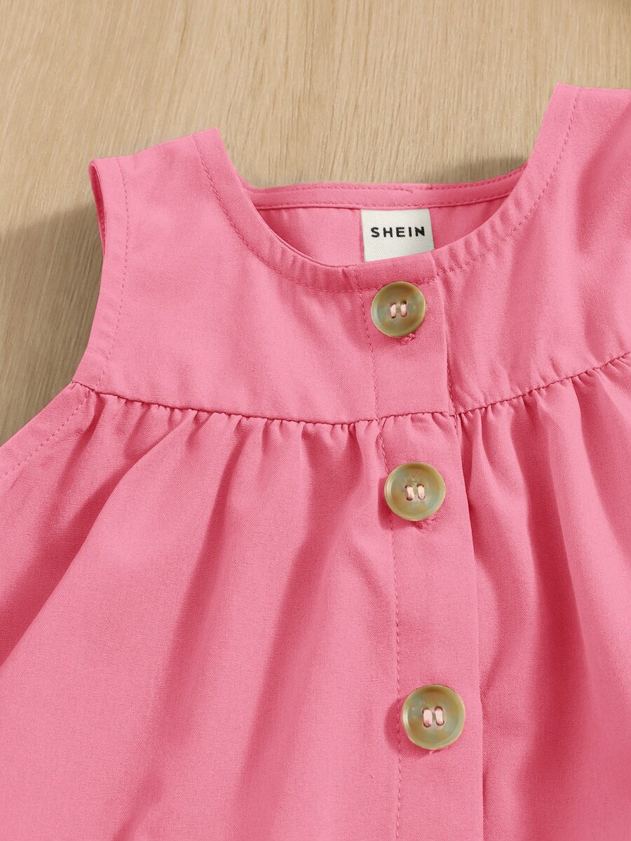SHEIN Baby Girl Comfortable And Adorable Sweet Lotus Leaf Edge Dress ...