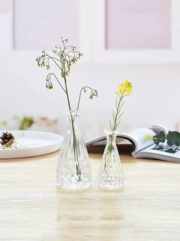 1pc Glass Flower Vase, Modern Clear Vase For Flower | SHEIN UK