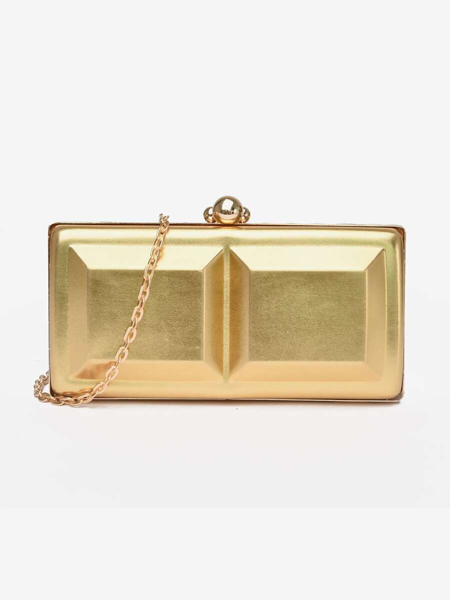 Minimalist Box Bag Mini Gold | SHEIN USA