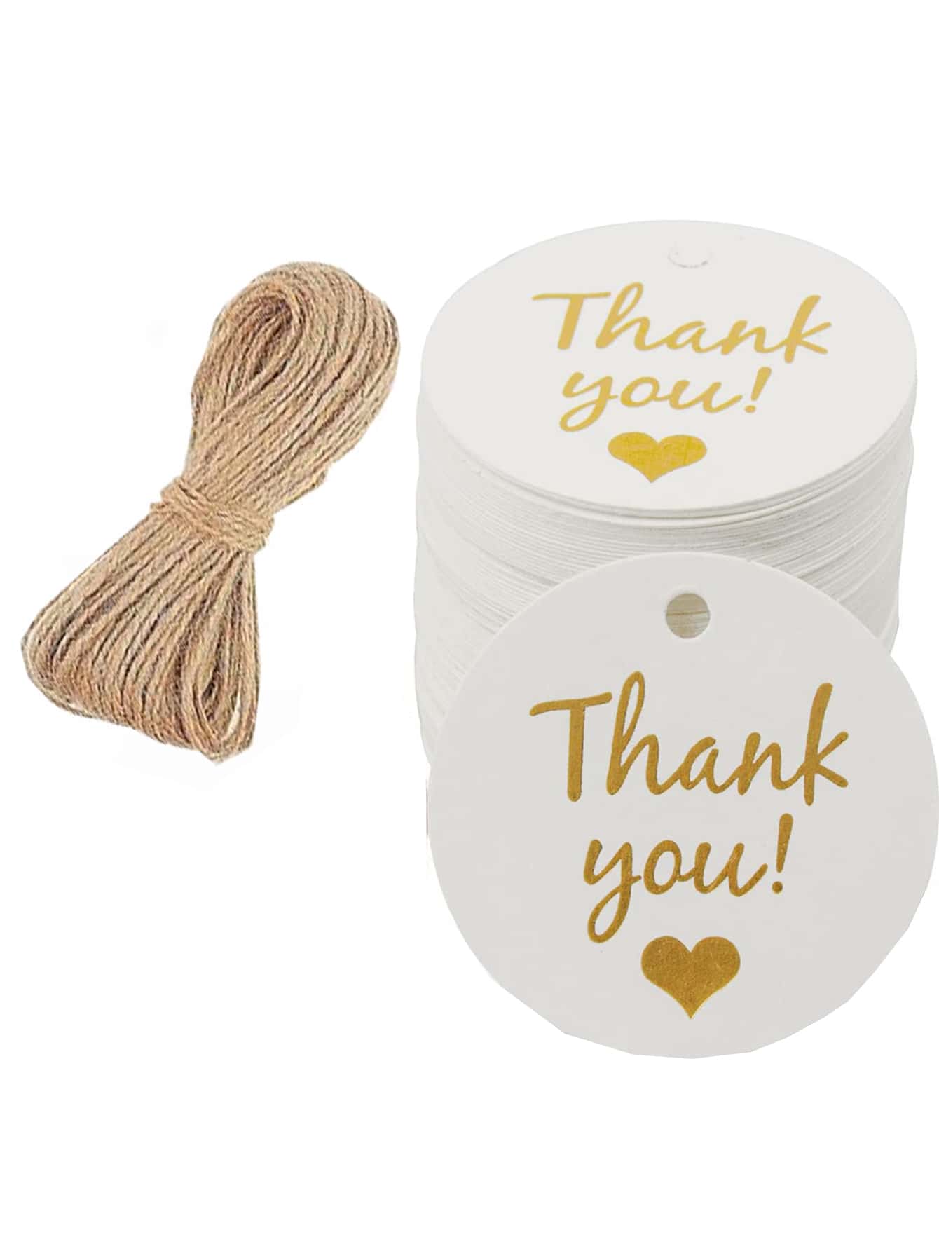 50pcs/set Paper Gift Wrapping Tag With 1roll 20m Hemp Rope, Modernist ...