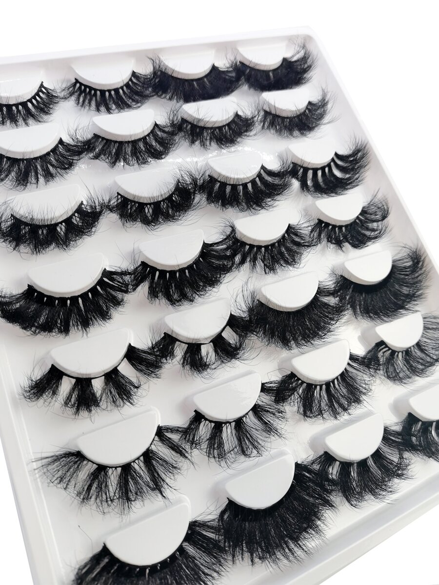 14pairs 25mm Thick 3d Mink Eyelashes Set (mixed Types, Short & Long ...
