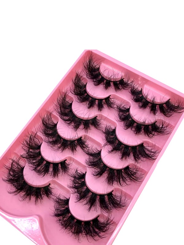 New Fluffy 8pairs Natural Eyelashes 8D Dramatic Faux Mink Lashes Cat ...
