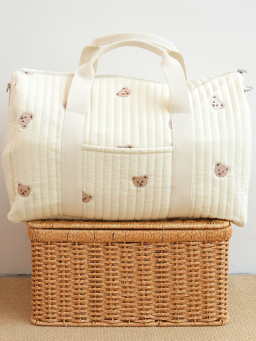 One Embroidered Short-Distance Travel Duffel Bag With Large Capacity ...