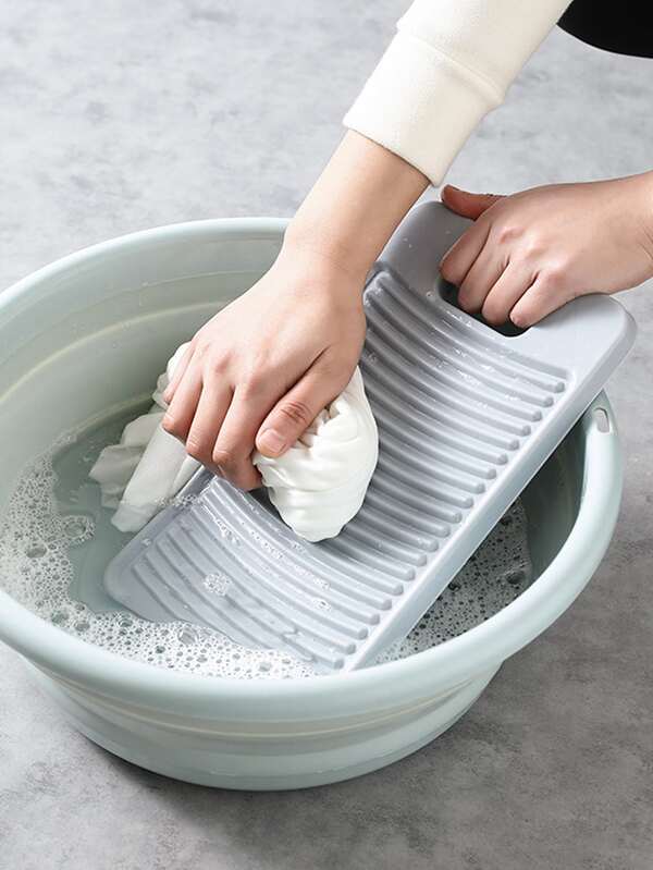 1pc Plastic Scrubboard, Minimalist Solid Color Non-slip Laundry Board ...