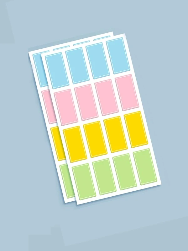 10pcs Mixed Color Label Sticker, Simple Multi-purpose Writable Label ...