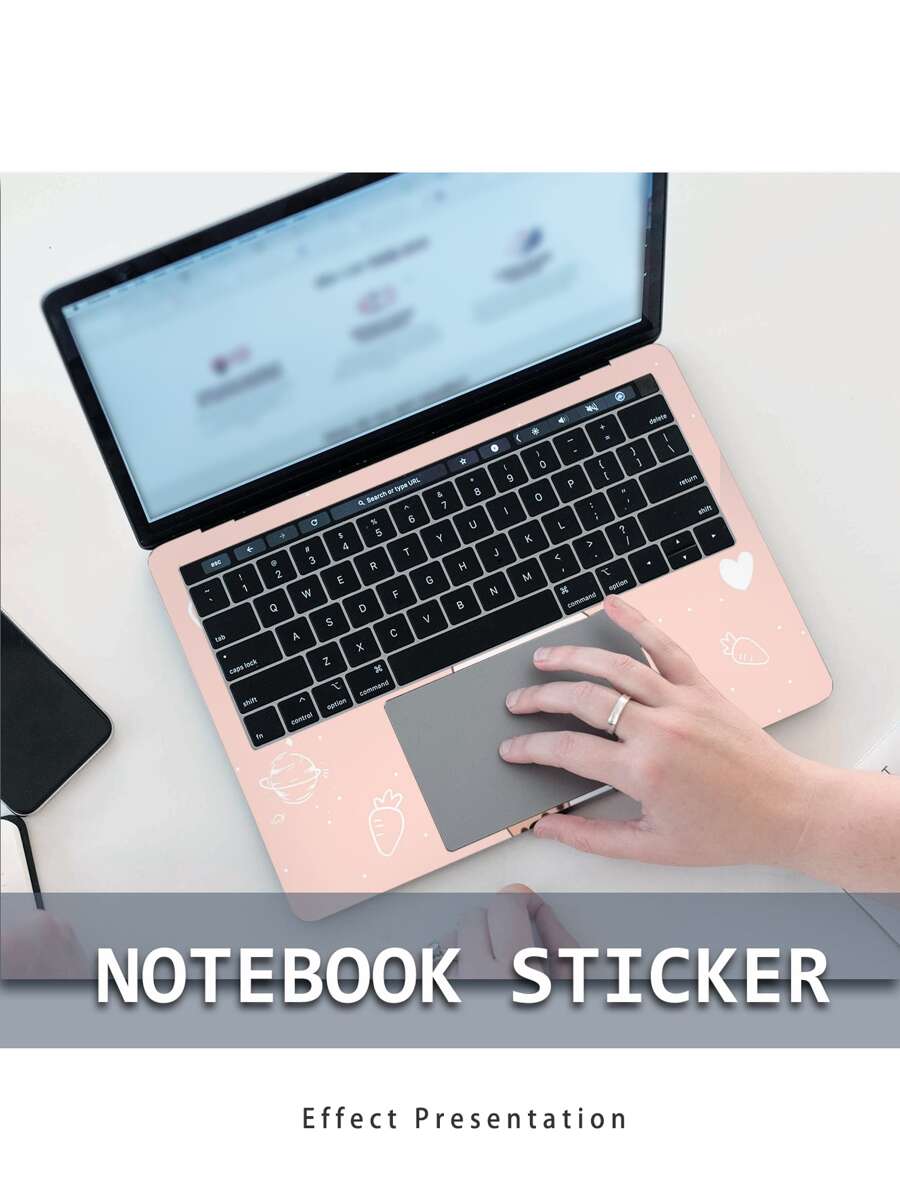 2pcs Cartoon Rabbit Pattern Protective Sticker For 15.6-16 Inch Laptop ...