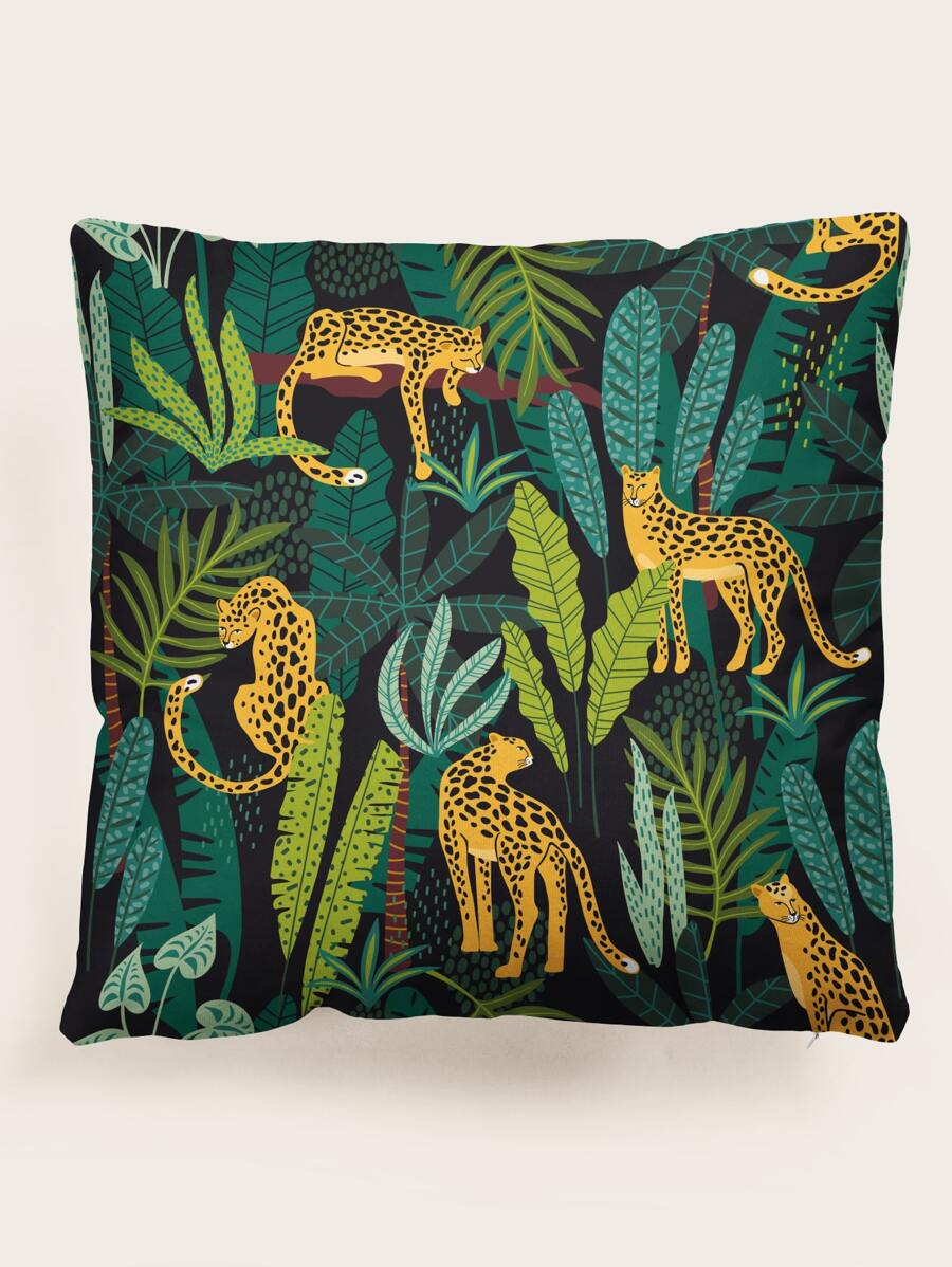 Leopard Print Cushion Cover Without Filler, Modern Throw Pillow Case ...