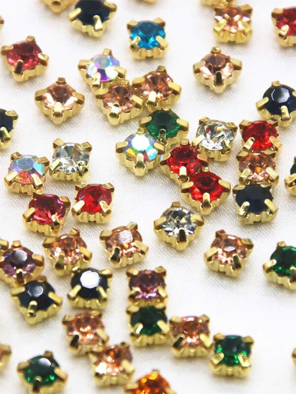 200pcs Rhinestone Design Random Color DIY Decoration, Modern Iron ...